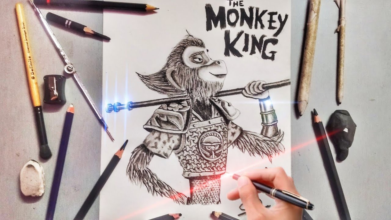 The Monkey King Drawing | Netflix New Movie Drawing - YouTube
