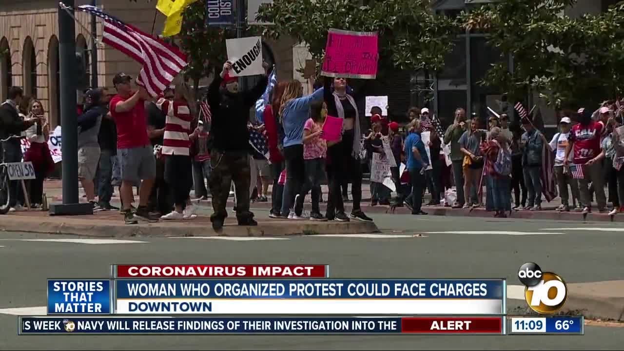 Woman who organized downtown protest could face charges - YouTube