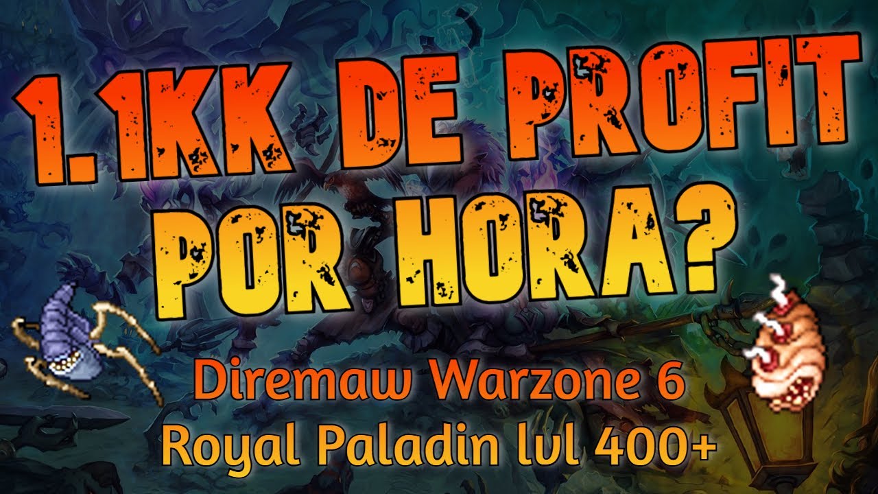 Tibia | Profitando 1.1kk por HORA SOLO!? Hunt Royal Paladin LVL 400 ...