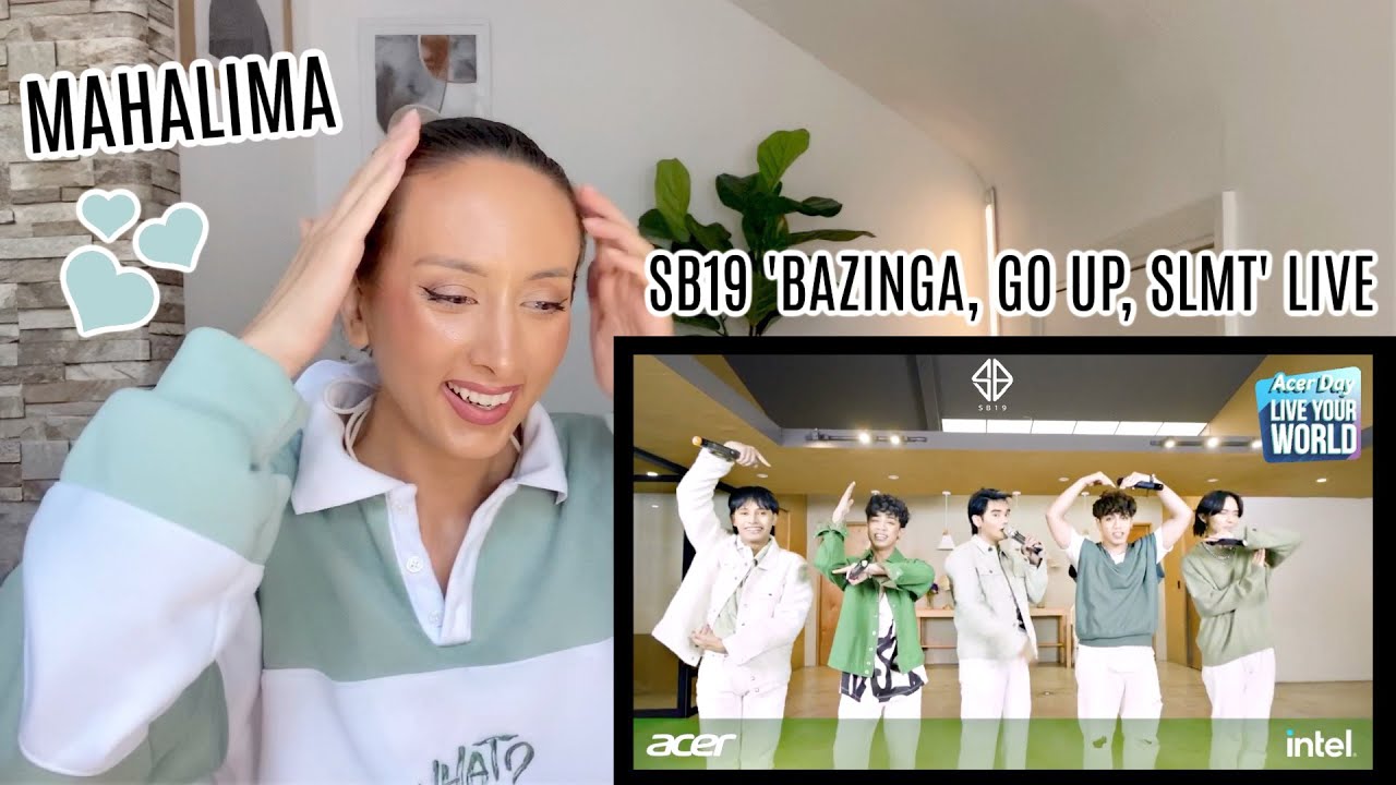 SB19 Performs BAZINGA, GO UP & SLMT For Acer REACTION - YouTube