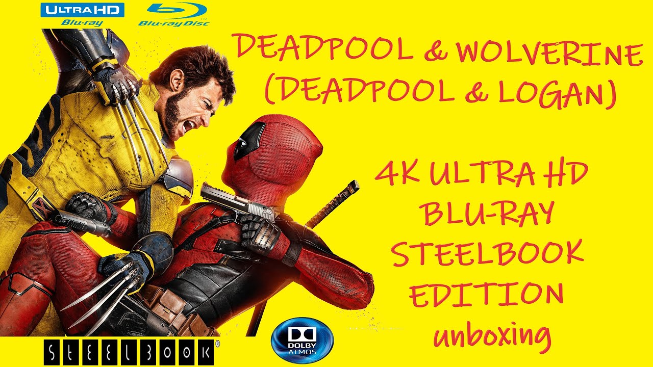 DEADPOOL & WOLVERINE (DEADPOOL 1 & 2 + LOGAN) - 4K ULTRA HD BLU-RAY ...