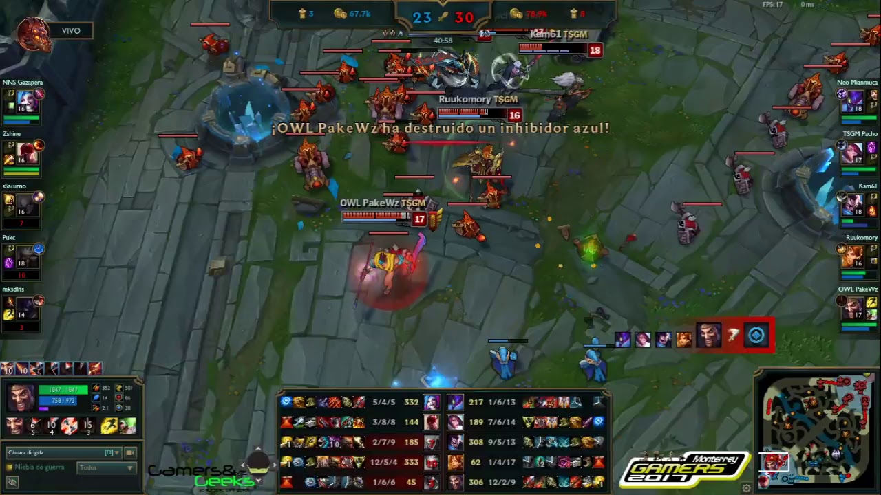 5v5 League of Legends- Monterrey Gamers 2017 - YouTube