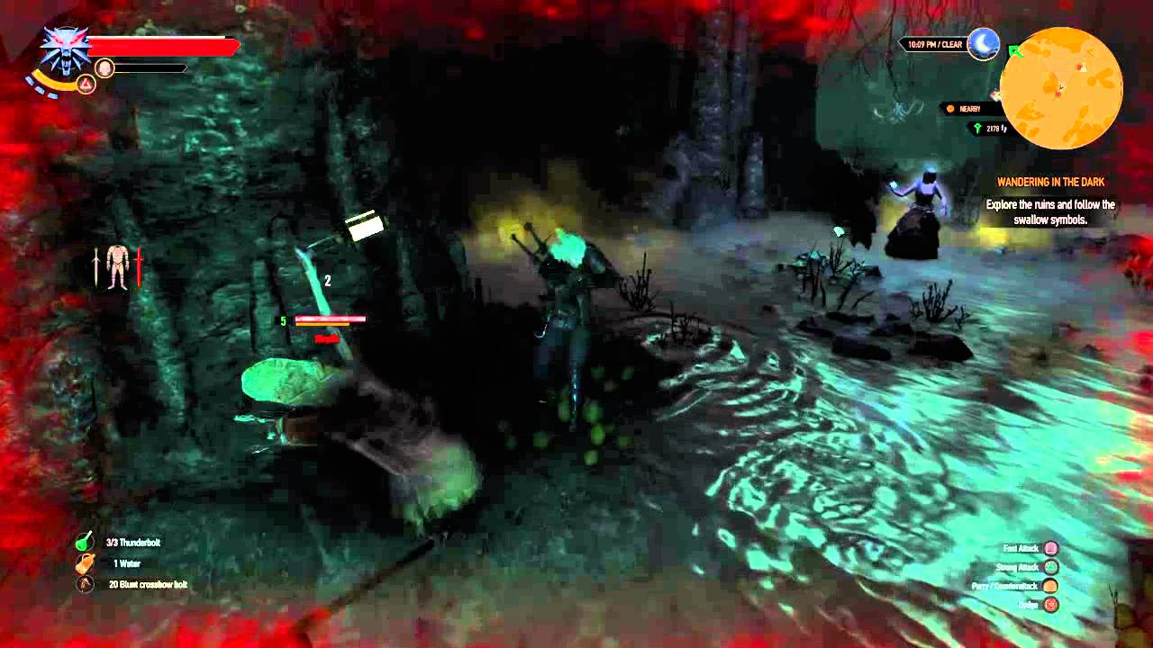 The Witcher 3: Wild Hunt FIGHTING WRATHS IN THE DARK SCARY GAMEPLAY ...