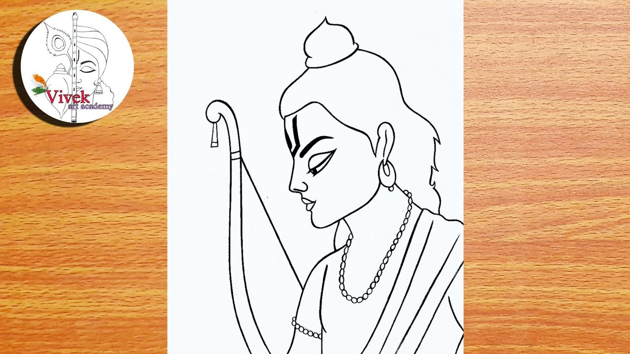 Shri Ram Beautiful Drawing | Easy Drawing | Lord Rama Pencil Drawing ...