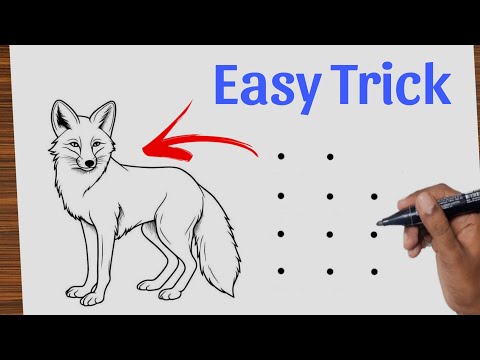 how to draw fox drawing easy step by step // fox drawing easy