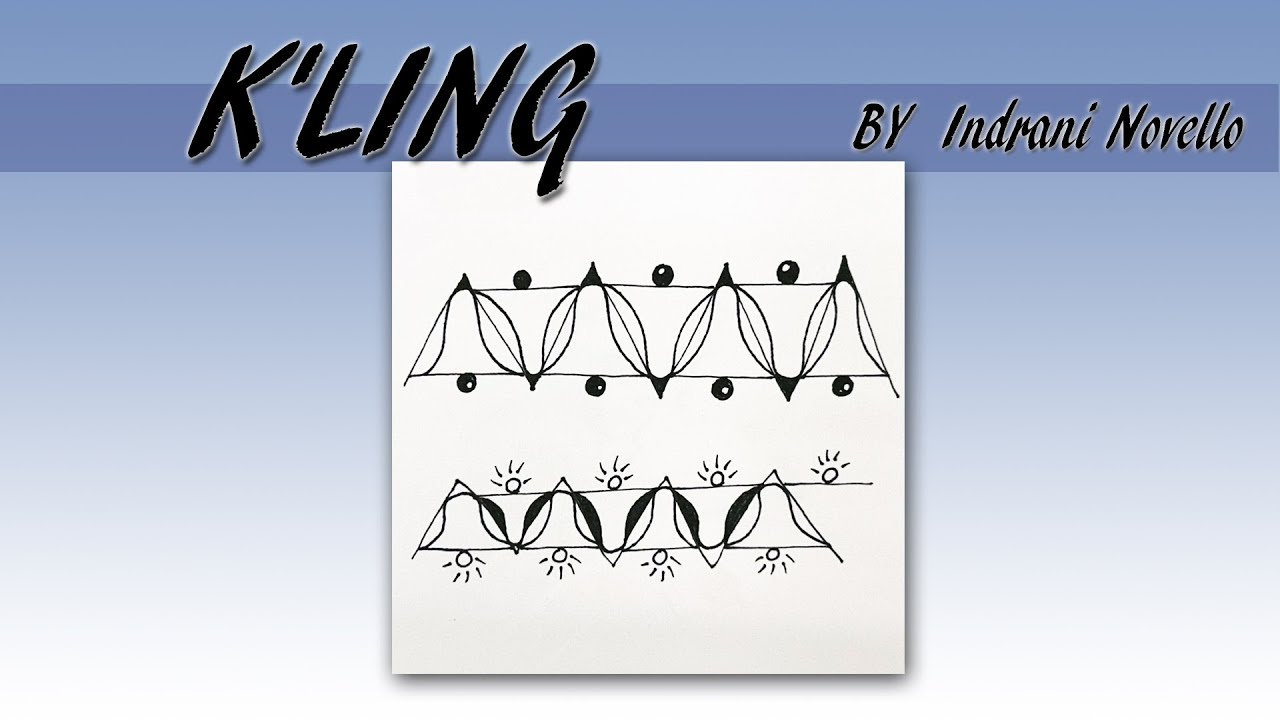 如何畫一般圖樣How to draw the Tangle Pattern K'LING - YouTube