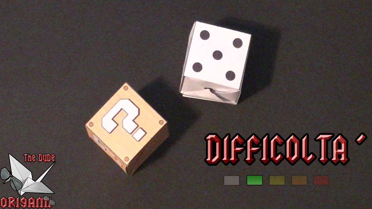 [ORIGAMI ITA] Dado o Cubo (Yami Yamauchi) || Origami Utili/Per Bambini ...