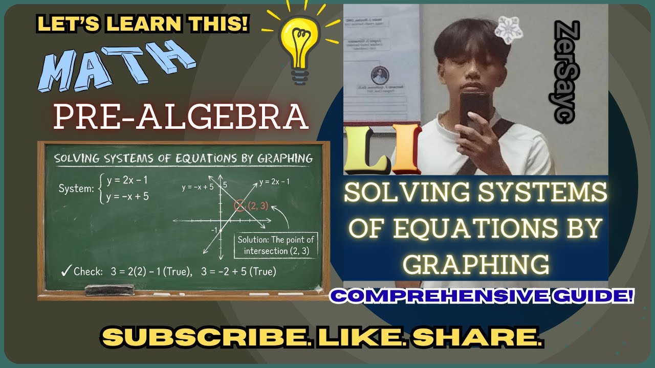 PRE-ALGEBRA | SOLVING SYSTEMS OF EQUATIONS BY GRAPHING (TAGALOG ...
