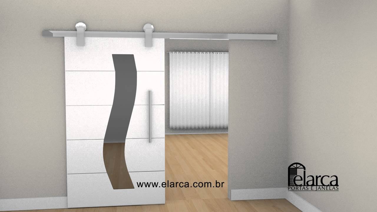 porta de correr com trilho - YouTube