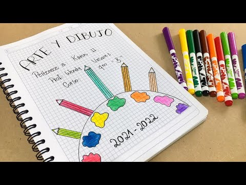 Haciendo una carátula para el cuaderno de ARTE O DIBUJO Y PINTURA