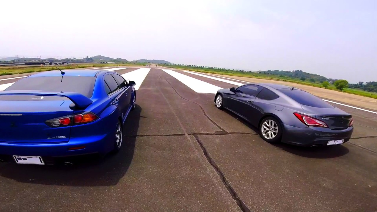 Lancer EVO X & Genesis Coupe fpv race drone - YouTube