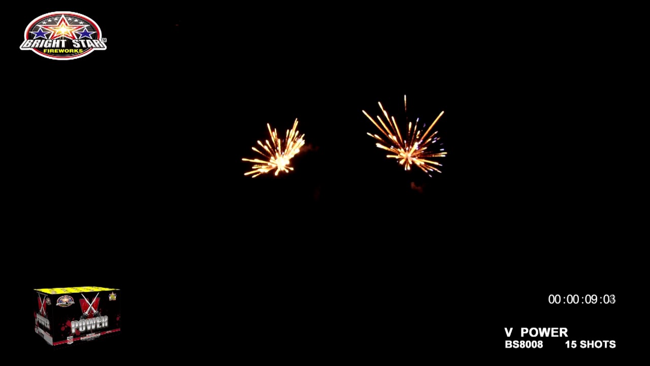 V Power BRIGHT STAR FIREWORKS - YouTube