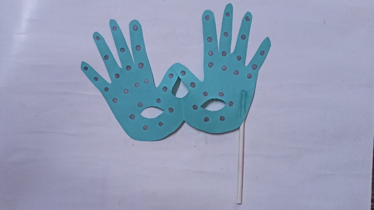 How to Make HandPrint Face Mask for Kids/Easy Paper Crafts/Step by Step ...