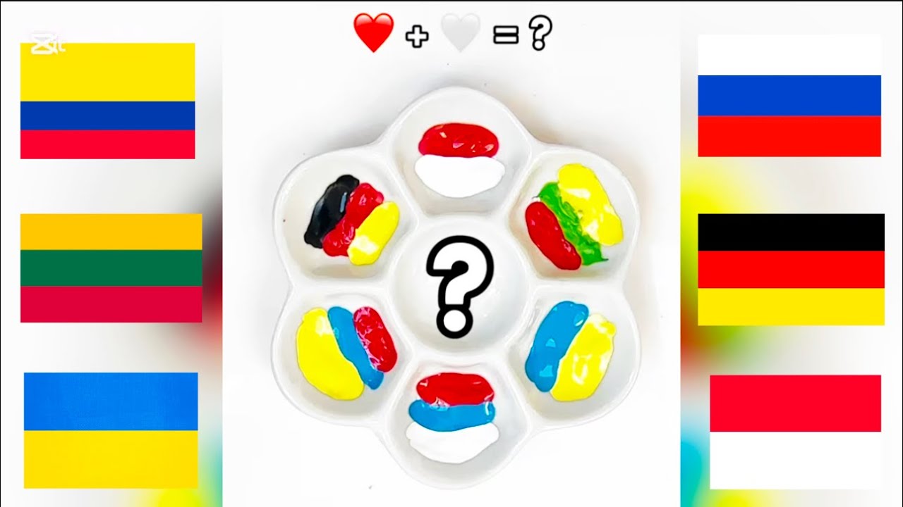 Satisfying Flags Color Mixing | How to mix color #colormixing # ...