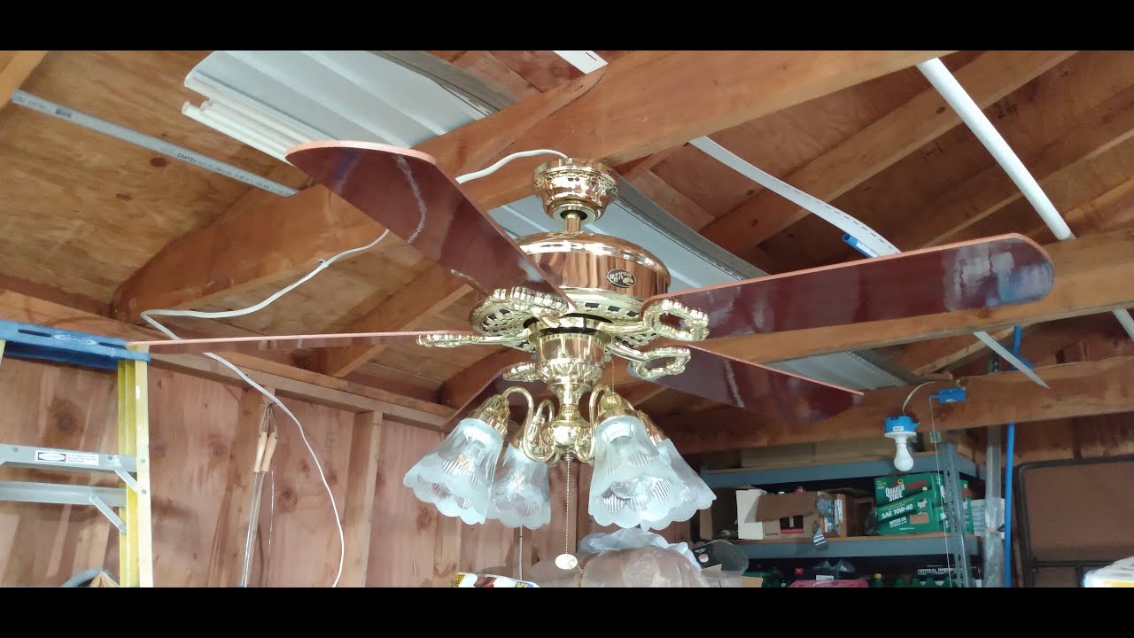 52" Hampton Bay St. Claire Ceiling Fan (with Light Kit, 4k60fps Remake ...