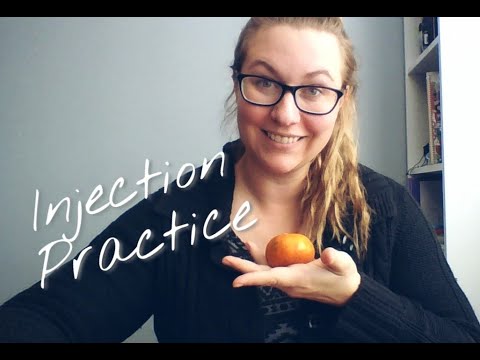 Intramuscular Orange Injection Practice--Nursing School - YouTube