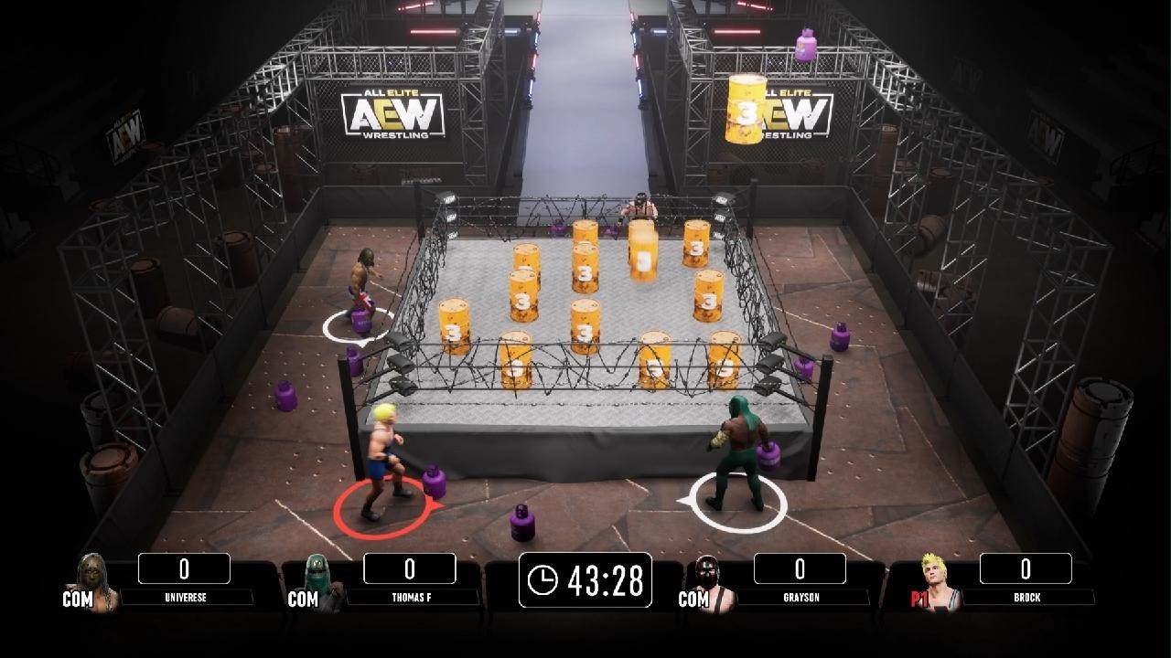 AEW Minigames: Bomb Hurl (ft Brock Taylor, Univerese, Thomas Franklin ...