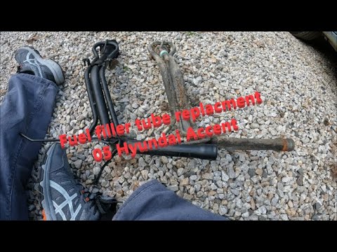 Replacing fuel filler tube on a 2005 Hyundai Accent for Evap code P0442 ...