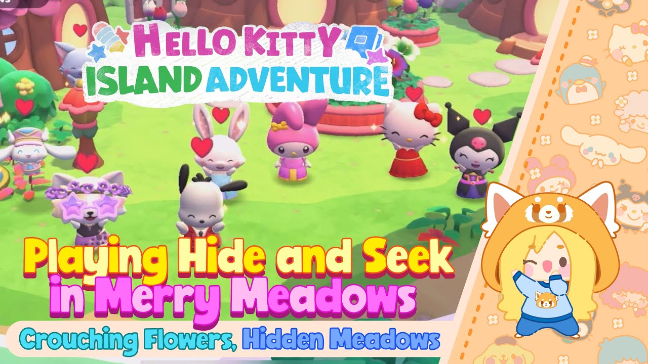 Playing Hide and Seek in Merry Meadows #hellokittyislandadventure # ...