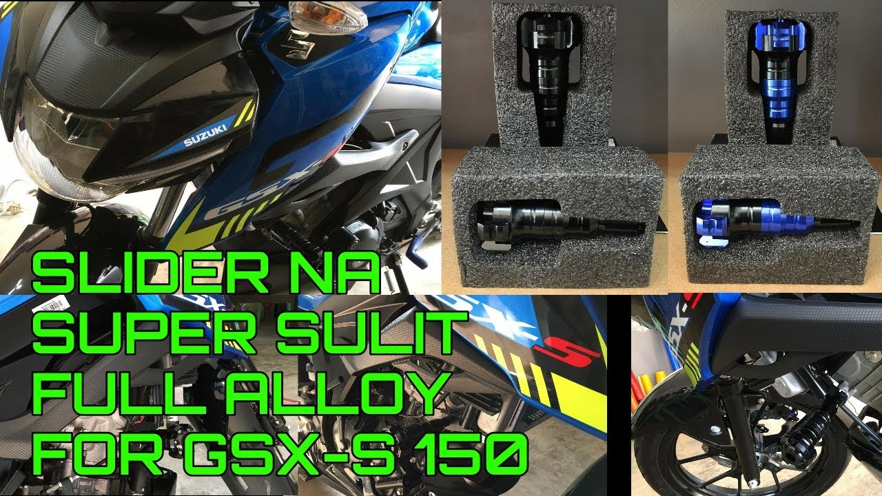 Full alloy slider installation for Gsx-s 150 - YouTube