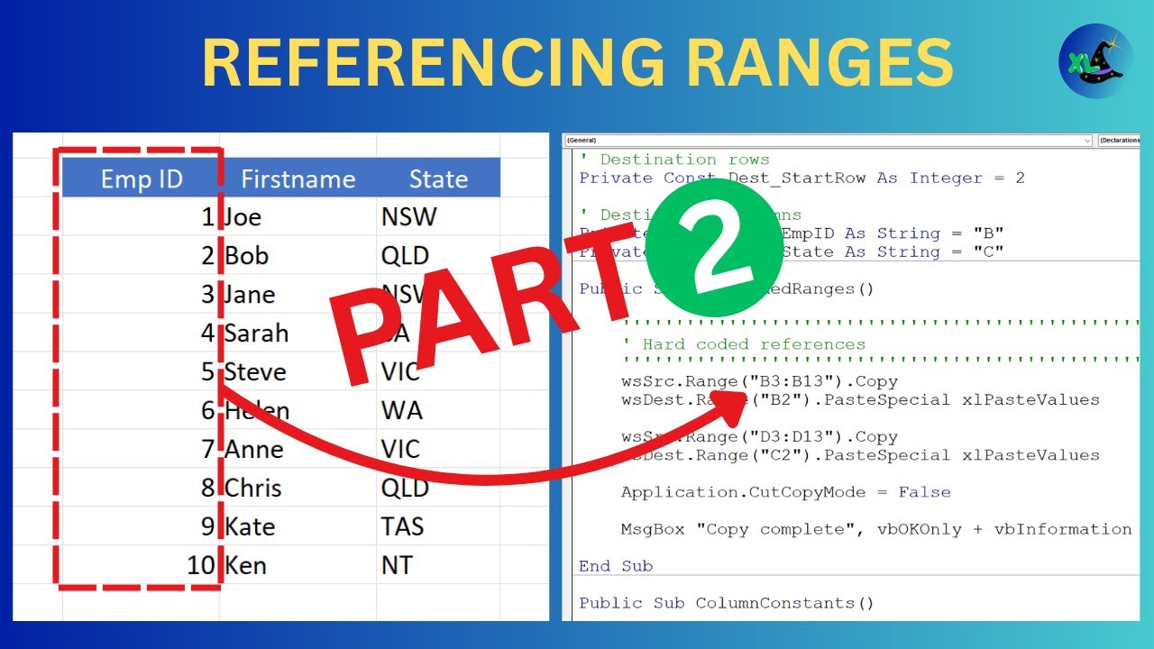 How To Reference Ranges In Excel VBA - Part 2 - YouTube