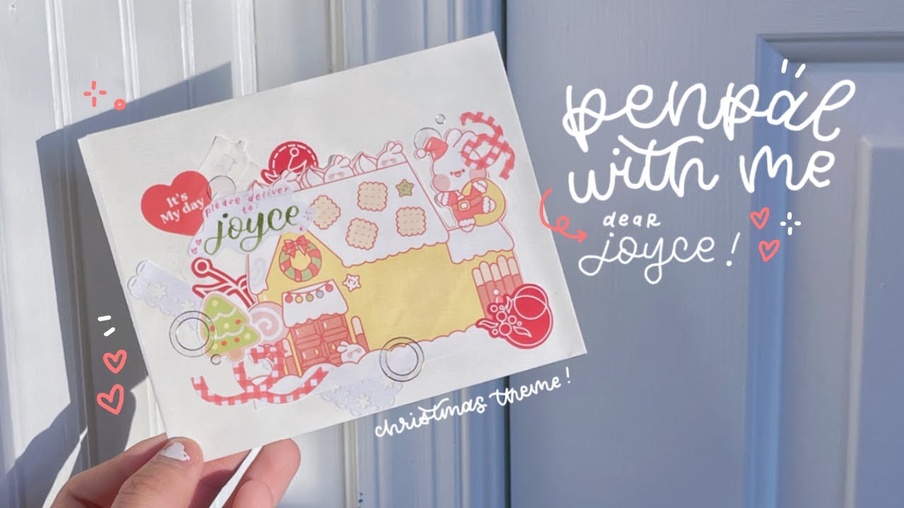 penpal with me 🎄 christmas theme, dear joyce - YouTube