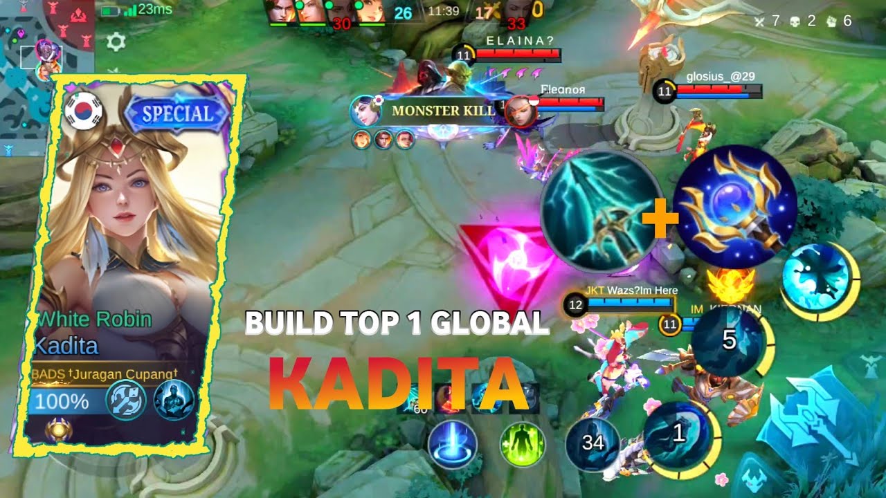 CARA MAIN KADITA!! BUILD & EMBLEM KADITA TERBARU! Mobile Legends - YouTube