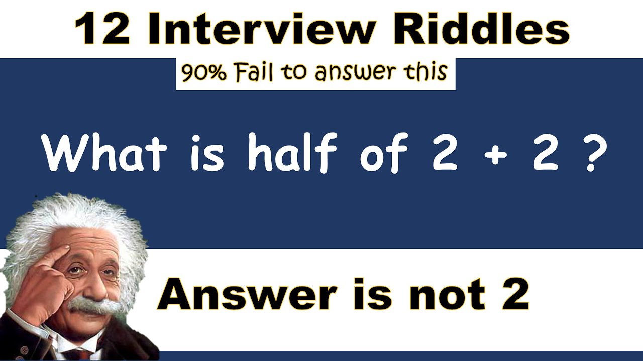 Interview Riddles ( Ep 1 ) | 12 interesting Interview Puzzles | Math ...