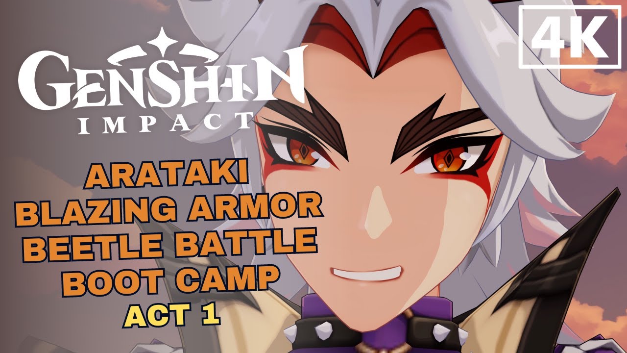 Genshin Impact - Arataki Blazing Armor Beetle Battle Boot Camp Act 1 ...