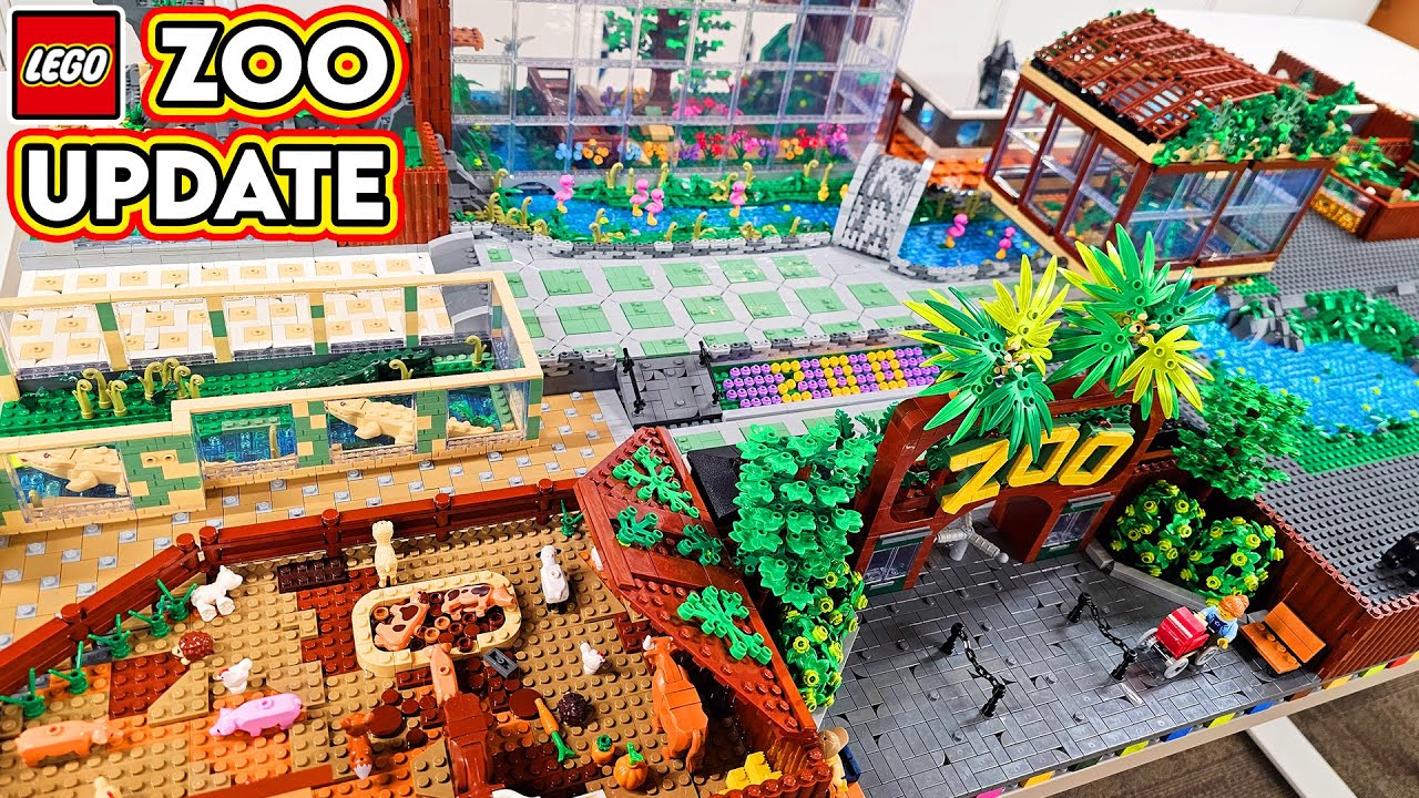 LEGO Zoo Entrance Improved & Flamingo Habitat Developed! - YouTube