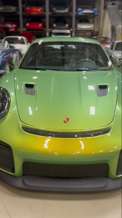 GT2 RS painted in Chromaflair Python Green: 1 of 2 in the world - YouTube