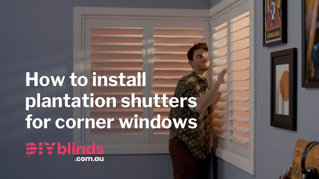 How to Install Plantation Shutters for Corner Windows - YouTube