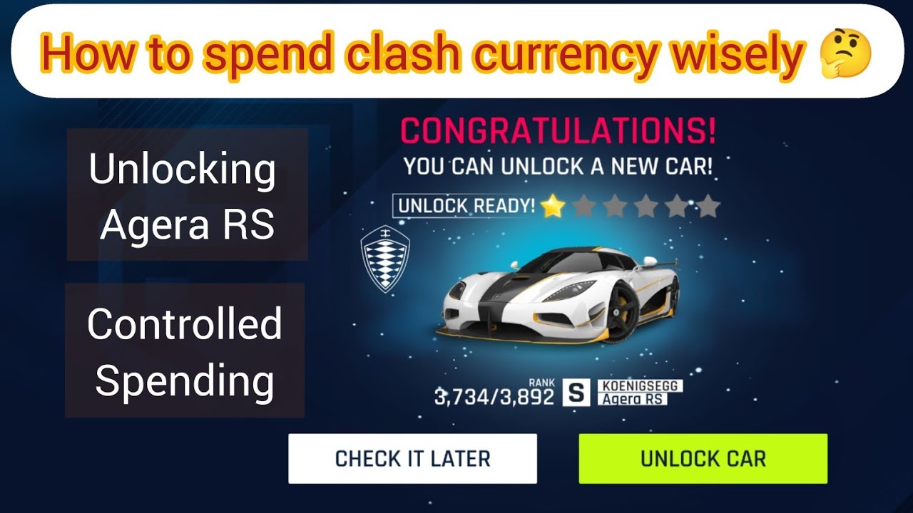 Asphalt 9 | Unlocking Agera RS & Commenting on my Clash Store Strategy ...