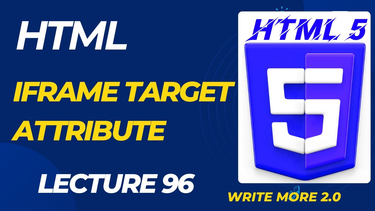 Html 5 Html Lecture 96 Html Iframe Target Attribute Write More 20 Youtube