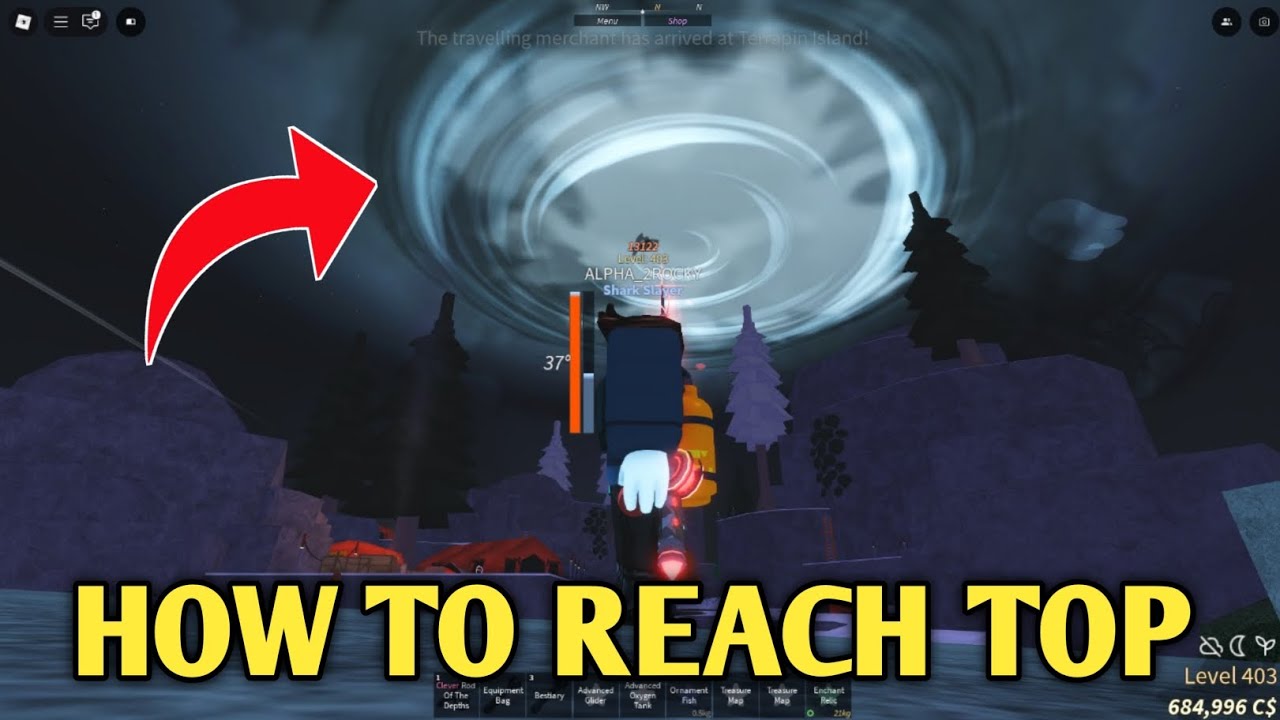 How To Reach Top of Northern Summit In Fisch Roblox | Climb Top of The ...
