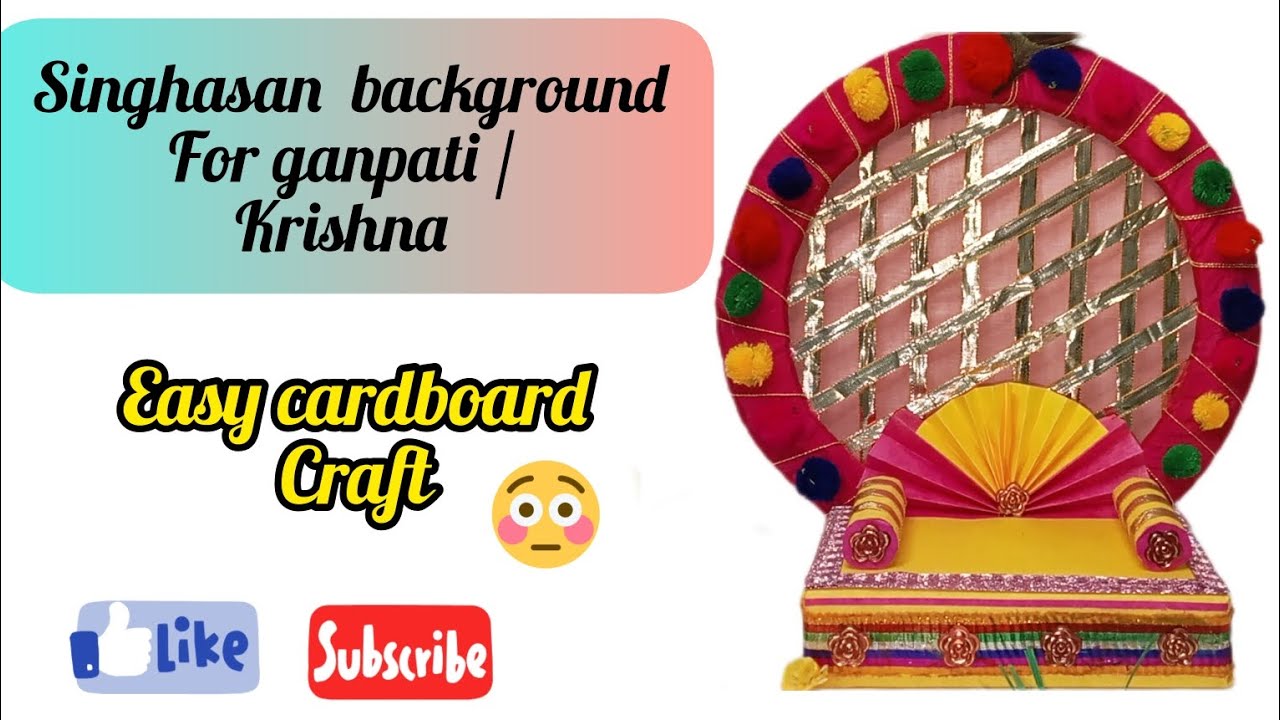 singhasan background decoration😮|| ganpati /laddu gopal singhasan # ...