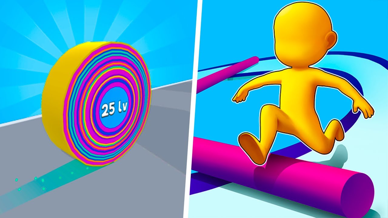 Level Up Peel Runner Rolling 3D vs Human Gun - 1⭐Android Walkthrough ...