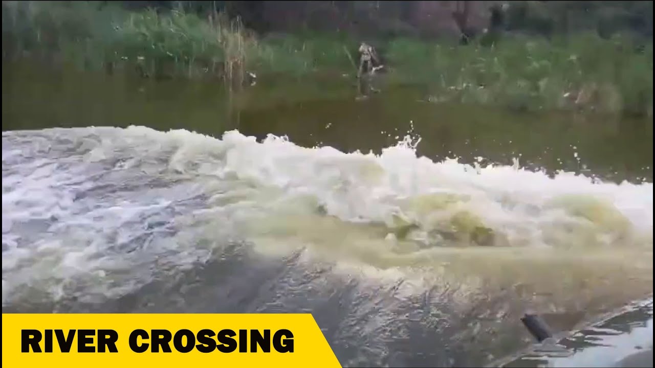First-person footage of a river crossing by Ukrainian soldiers on a BMP ...