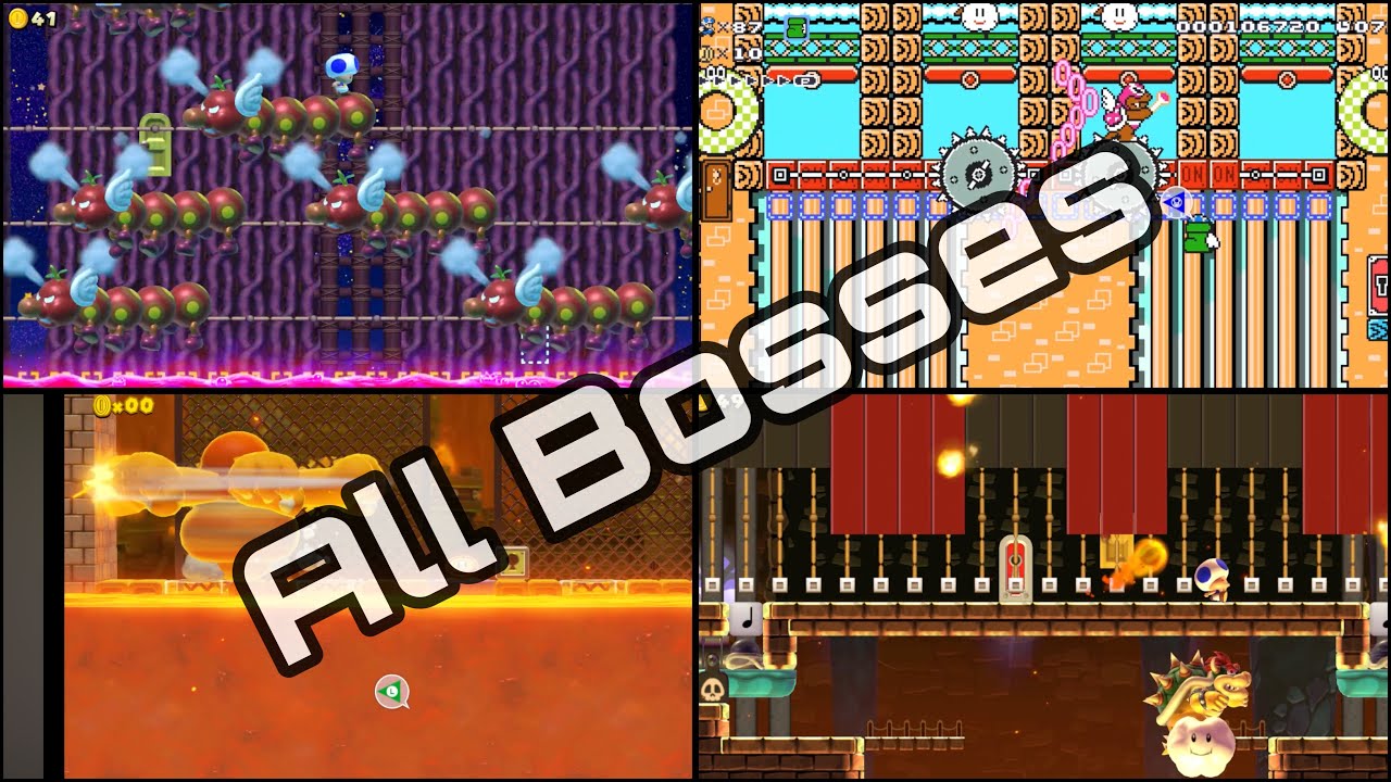 Super Mario Maker 2: Super Boss World All Bosses (ID: 27B-SNL-3HG ...