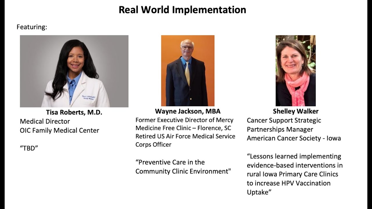 Real World Implementation: Community Implementation Experiences | CPCRN ...