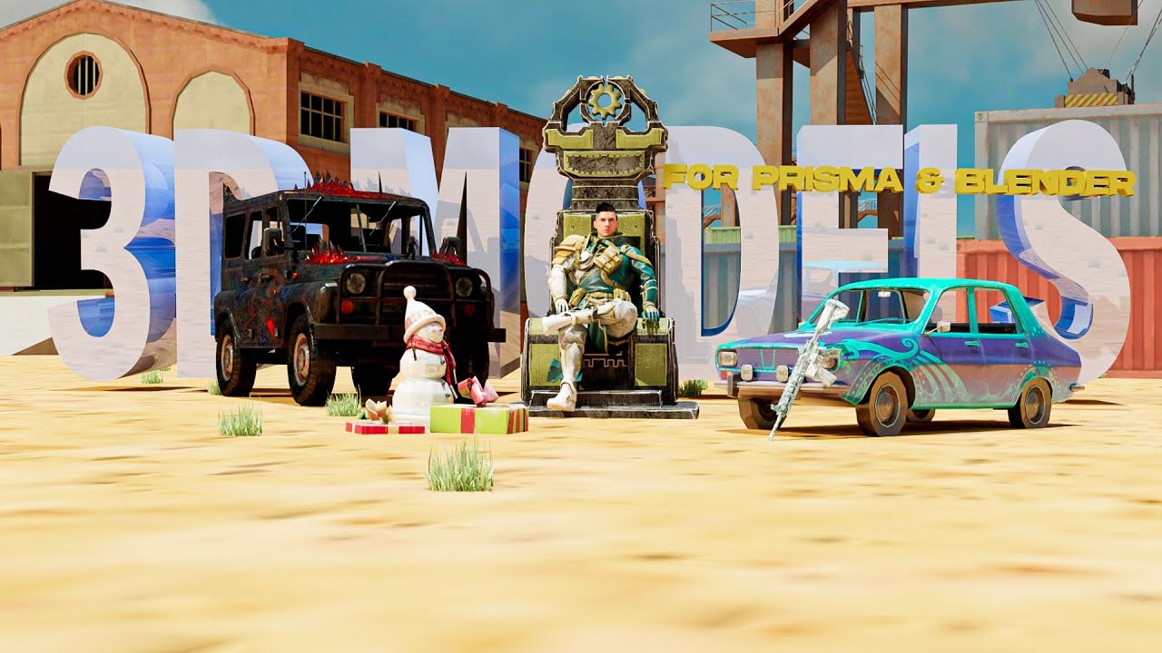 BGMI/PUBG 3D Model pack for Android and Blender | Best 3D pack ever for ...
