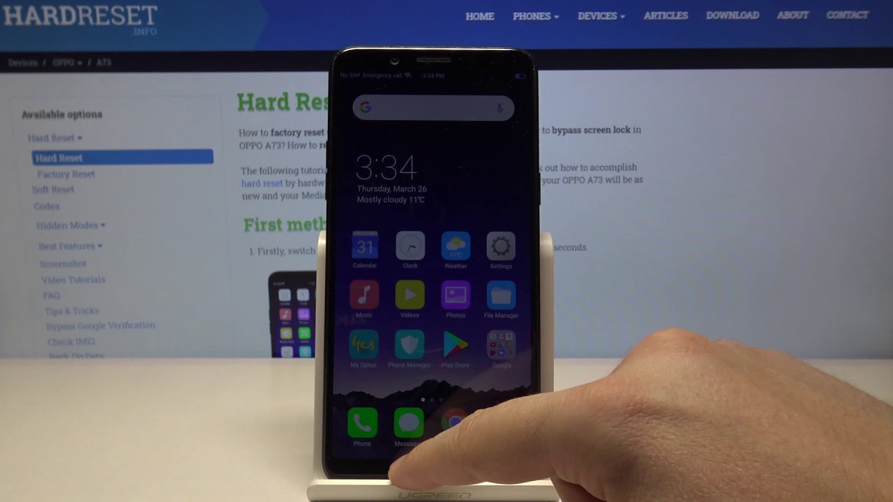 How to Start Using One-Handed Mode on OPPO A73 - Special Mode - YouTube