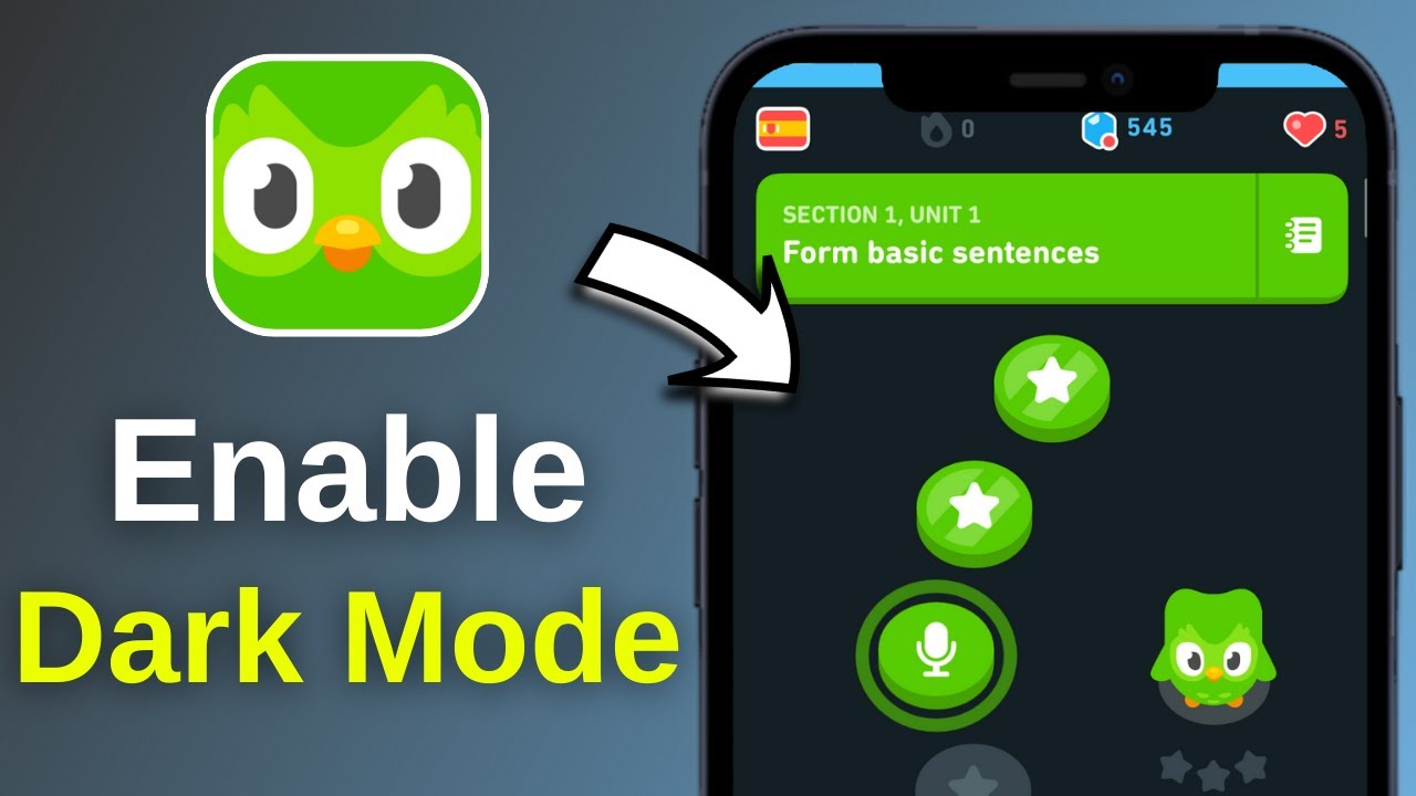 *UPDATED* How to Set Dark Mode on Duolingo - Set Duolingo Into Dark Mode iPhone/Android/PC - YouTube