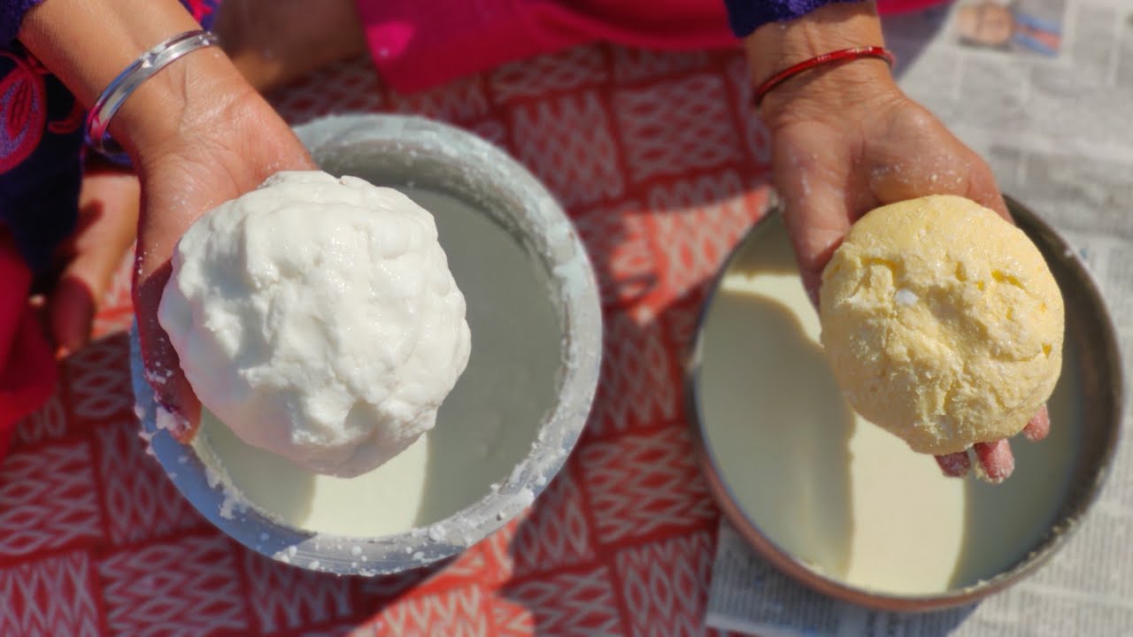 Cow Milk Butter Vs Baffalo Milk Butter : How To Make Makhan - YouTube