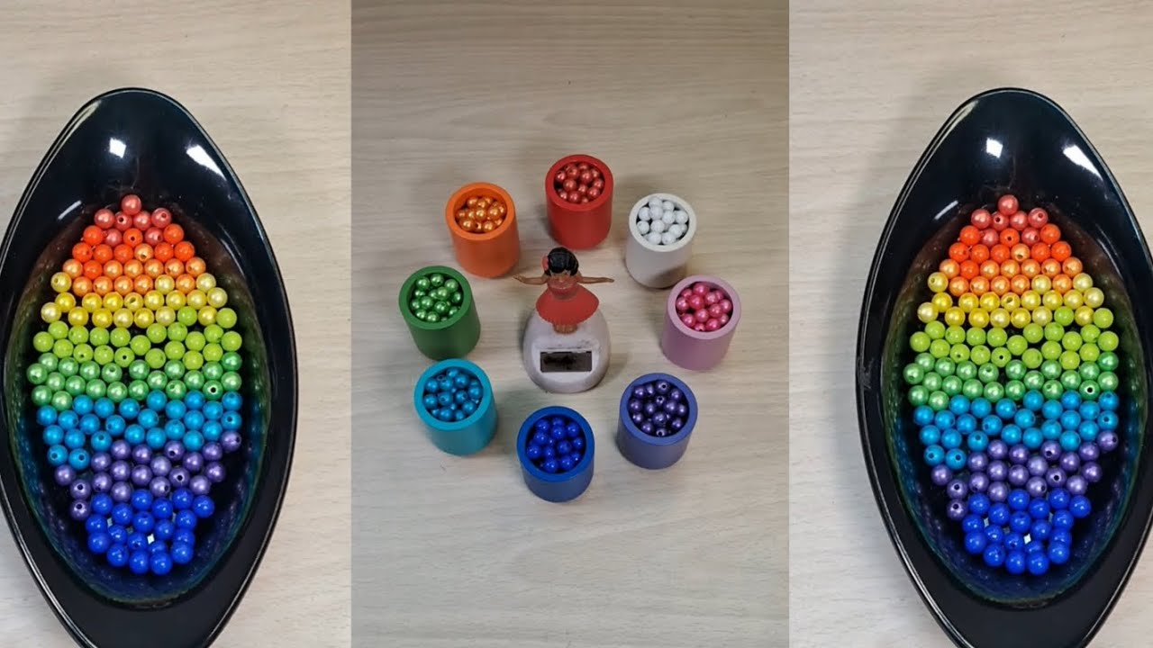 Oddlysatisfying #beads sound #satisfyingasmr #follow #like #comment 🔴🟡🟣 ...