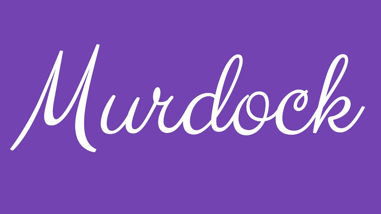 Learn how to Sign the Name Murdock Stylishly in Cursive Writing - YouTube