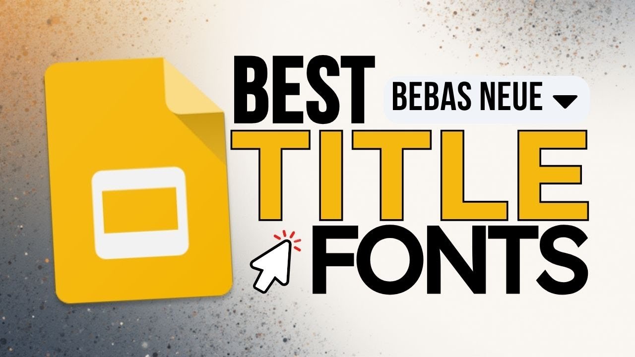 Make Your Titles POP! Best Fonts to Use (Google Slides) - YouTube