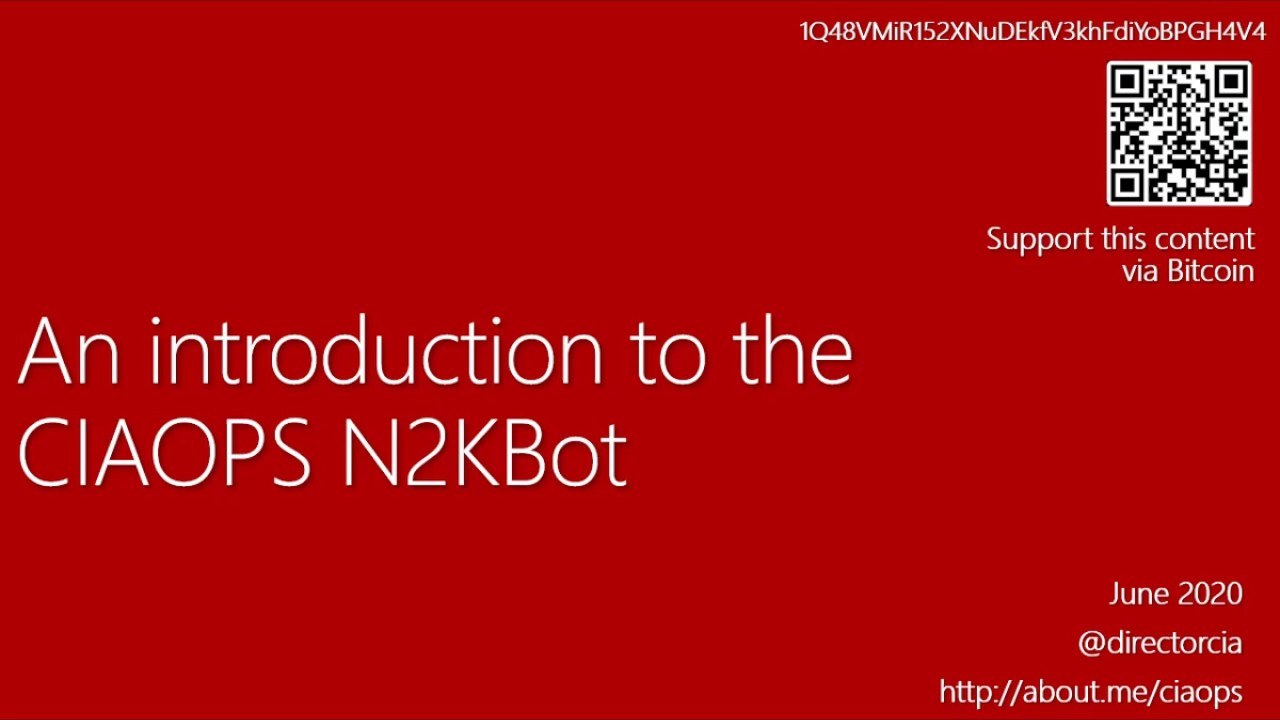 An introduction to the N2Kbot - YouTube
