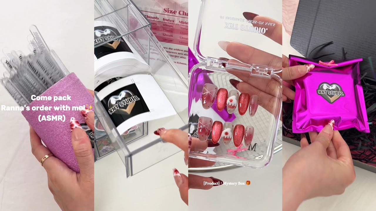 ASMR🎧COME PACKING ORDER WITH ME ｜XNT STUDIO. #fyp #nails #shorts - YouTube