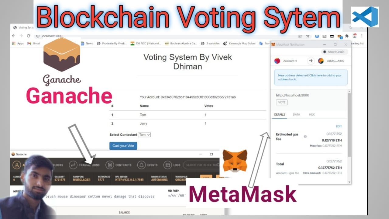 Blockchain Voting System Project Using Ganache Metamask Ethereum Truffle Blockchain 2023 9887